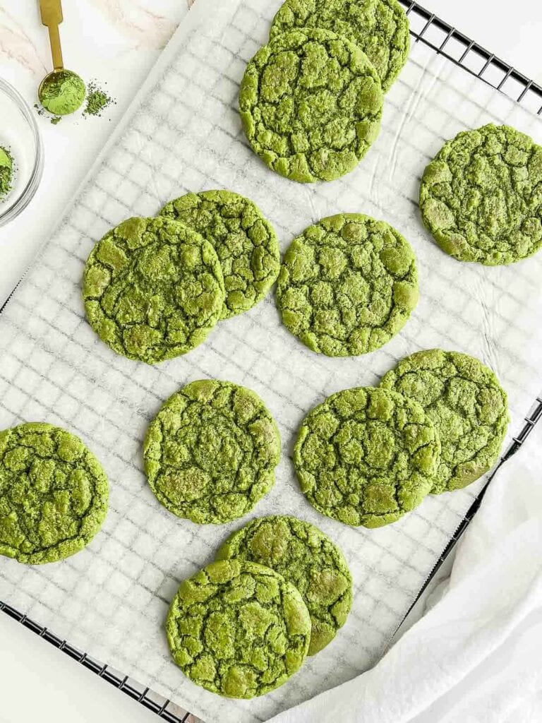 Vegan Matcha Cookies - Easy Chickpeasy
