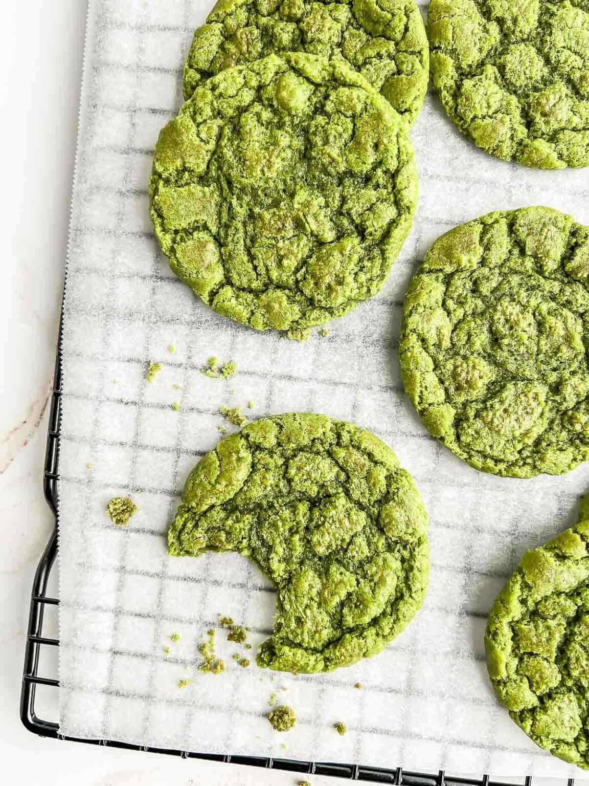 Vegan Matcha Cookies - Easy Chickpeasy
