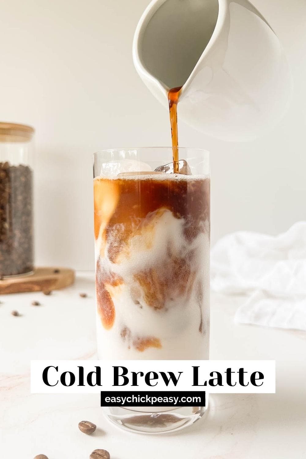 Simple Homemade Iced Cold Brew Latte